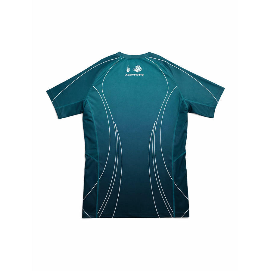 'Motion' Jozef Chen Short Sleeve Rashguard (Castleton Green ...