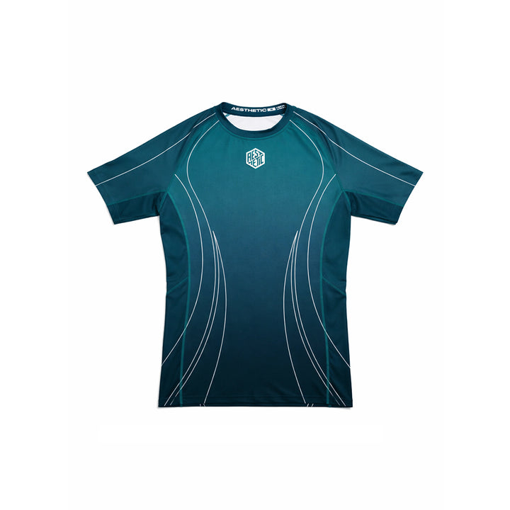 'Motion' Jozef Chen Short Sleeve Rashguard (Castleton Green ...